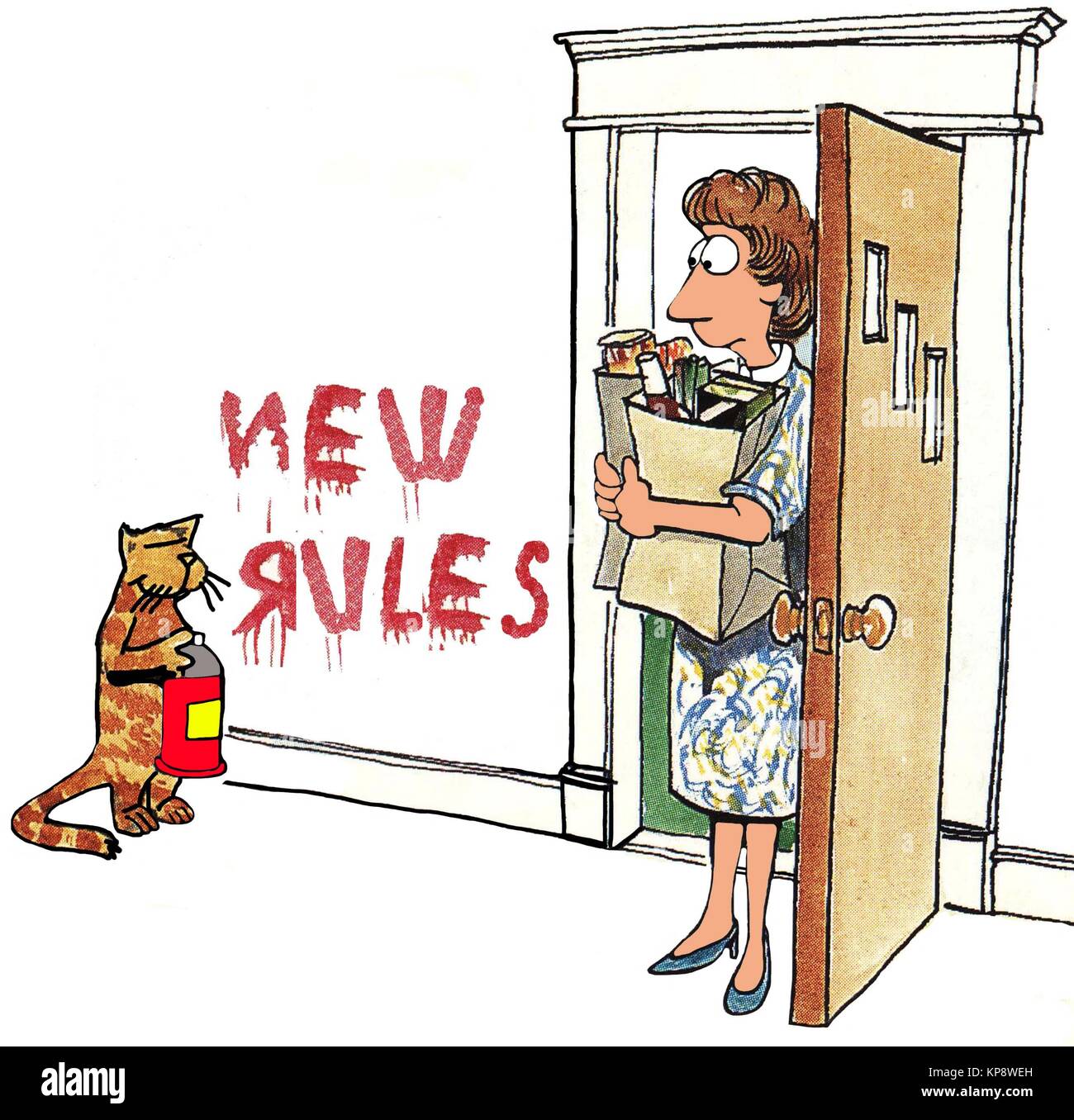 Cartoons cat hi-res stock photography and images - Alamy