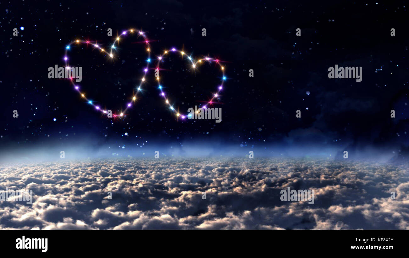 outer space hearts star Stock Photo - Alamy