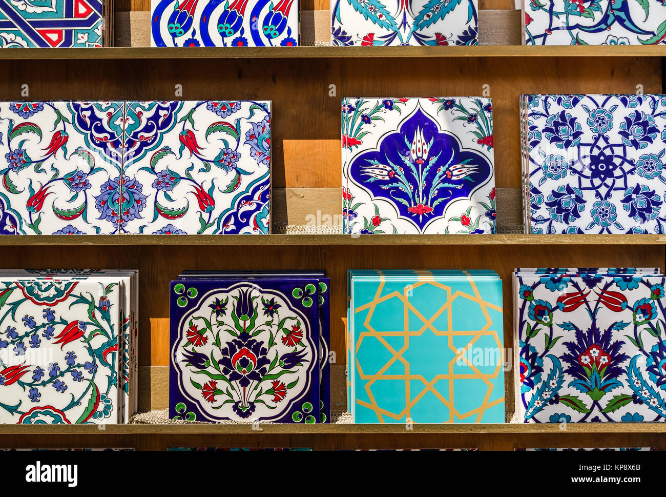 Authentic Ottoman, Turkish Wall Tiles with Historic Patterns Stock ...