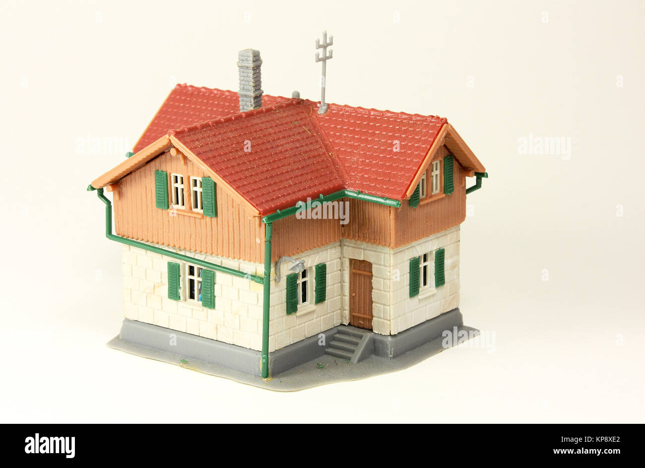 Cottage,model house with white background Stock Photo - Alamy