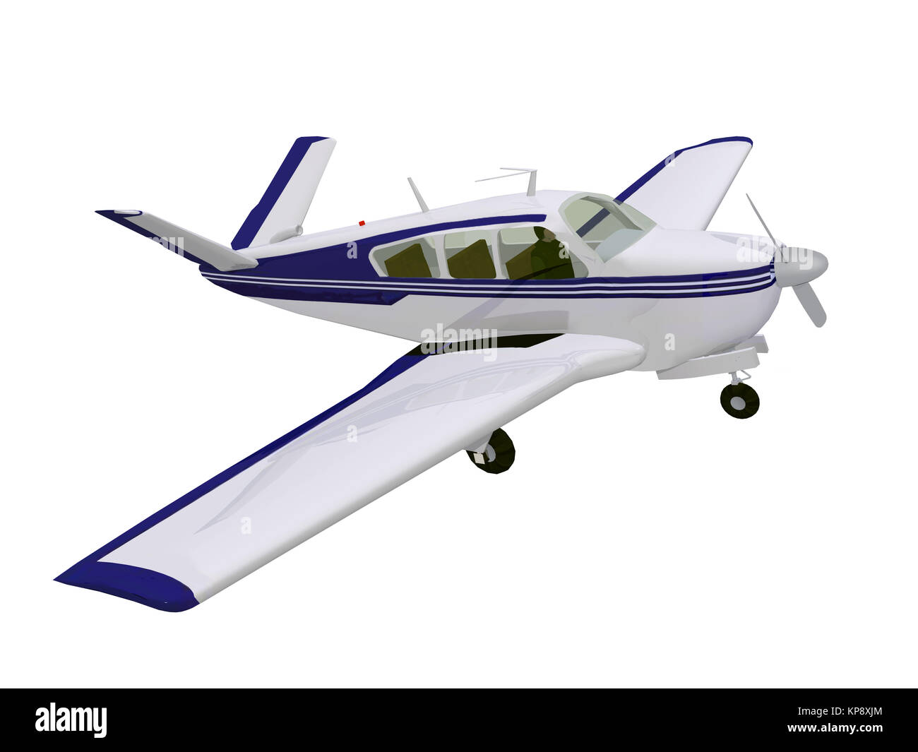 Light aircraft isolated on a white background Stock Photo - Alamy
