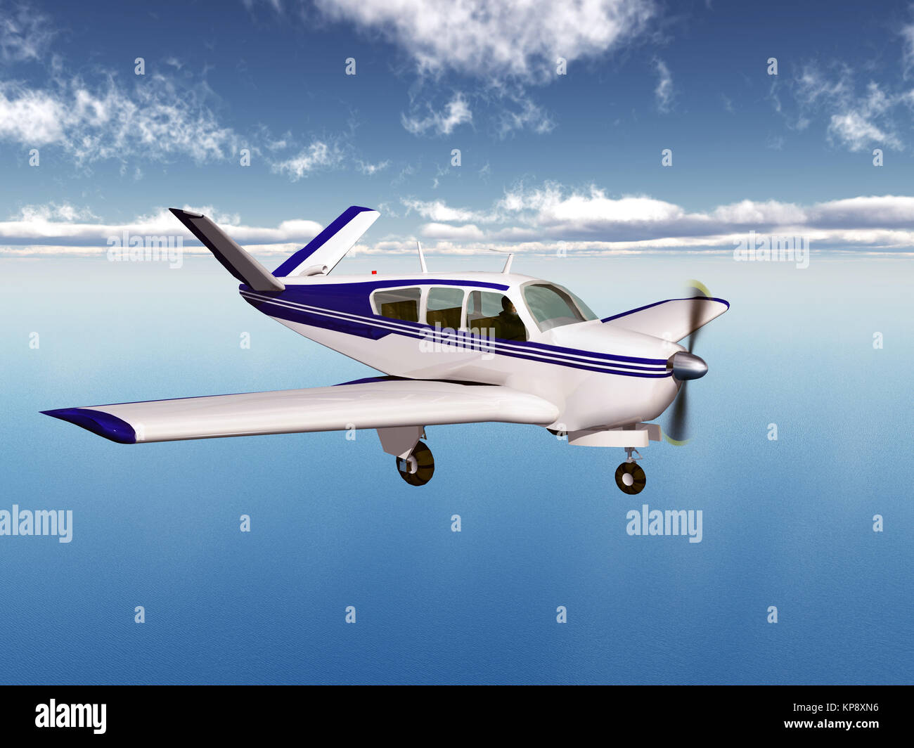 light aircraft over the sea Stock Photo - Alamy