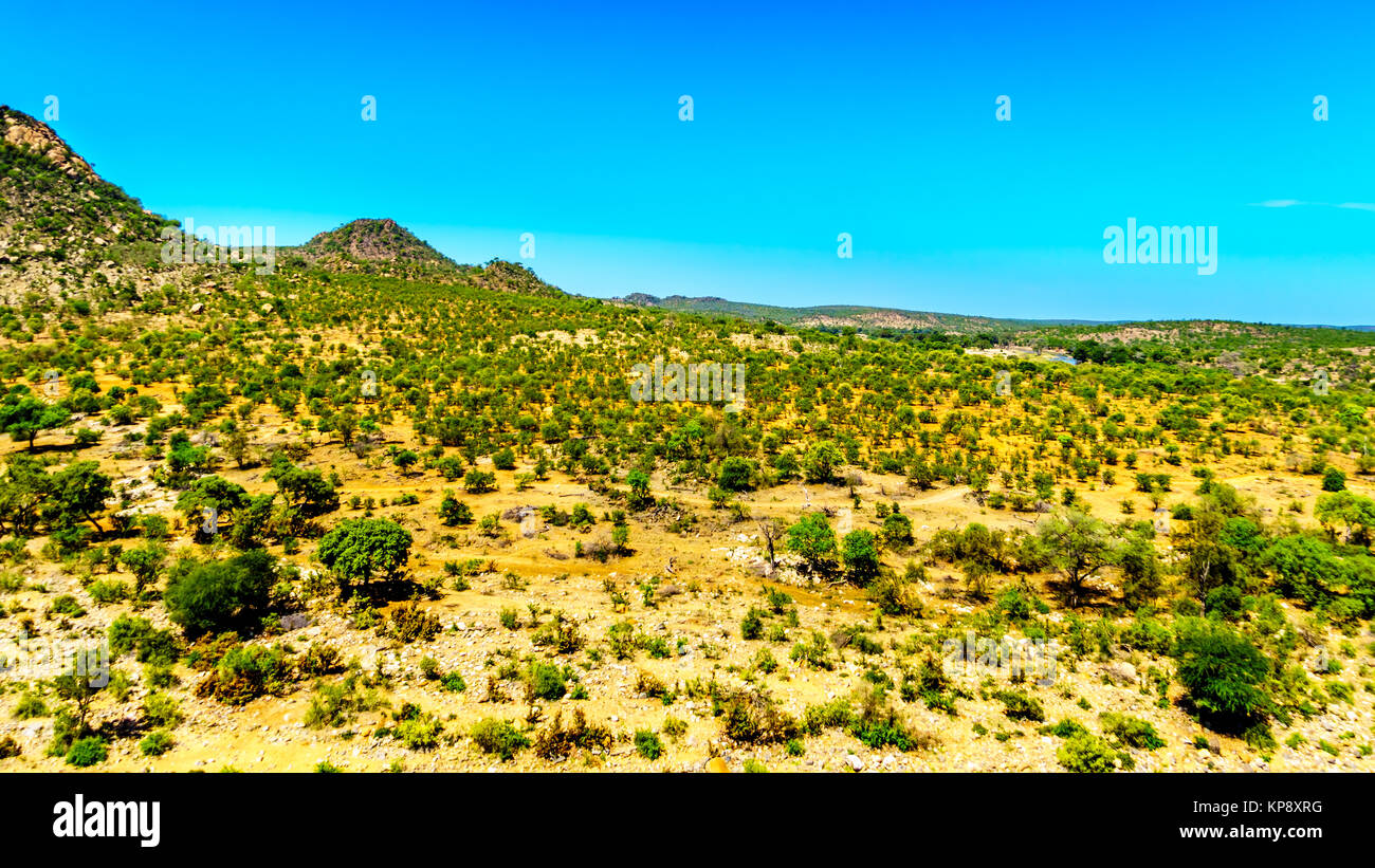 Aerial view of the area surrounding the Ge-Selati River where it joins ...