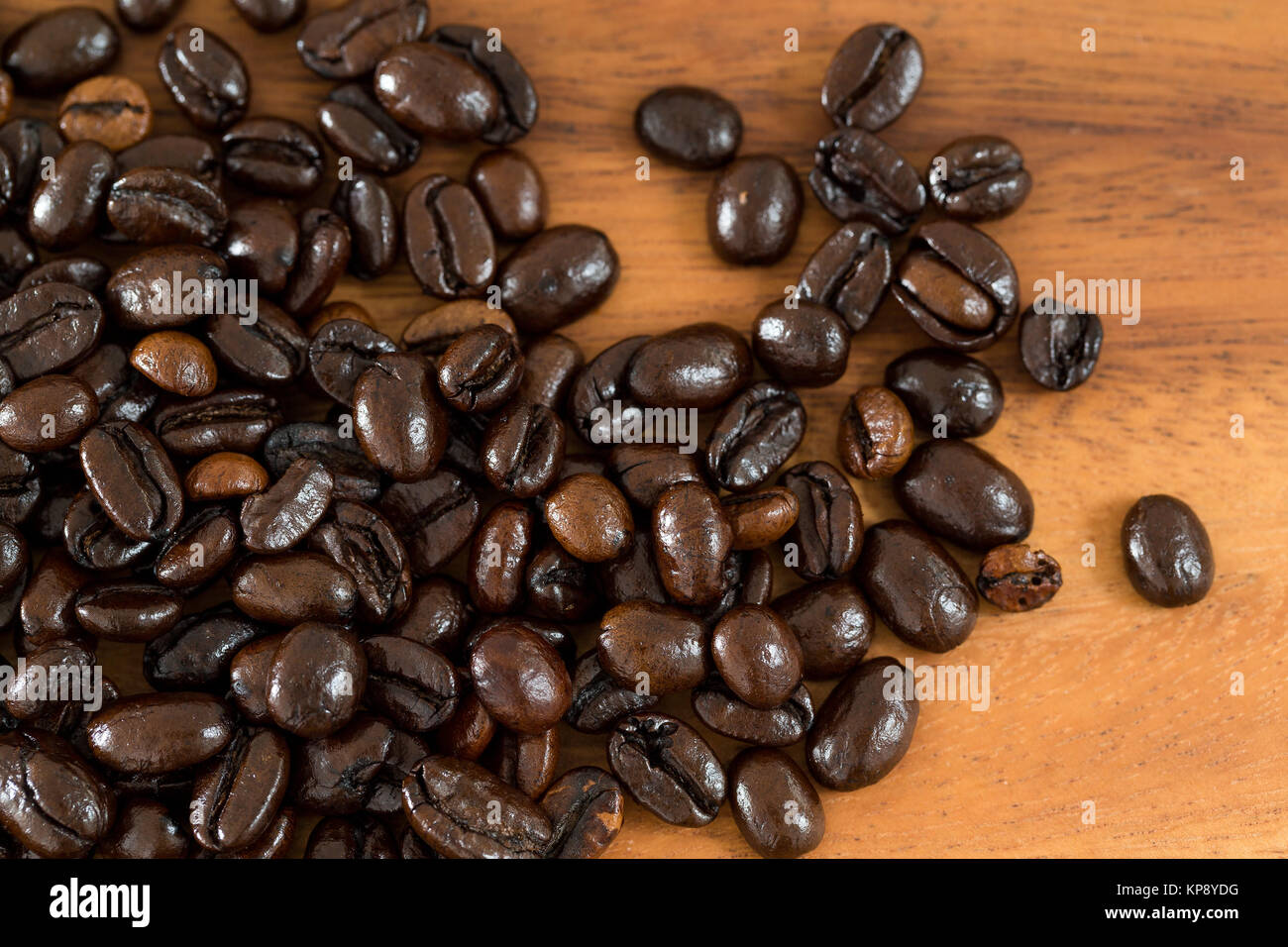Coffee on grunge wooden background Stock Photo - Alamy