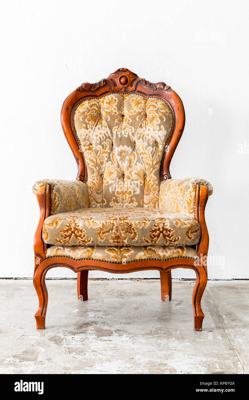 Brown Retro Chair Stock Photo - Alamy