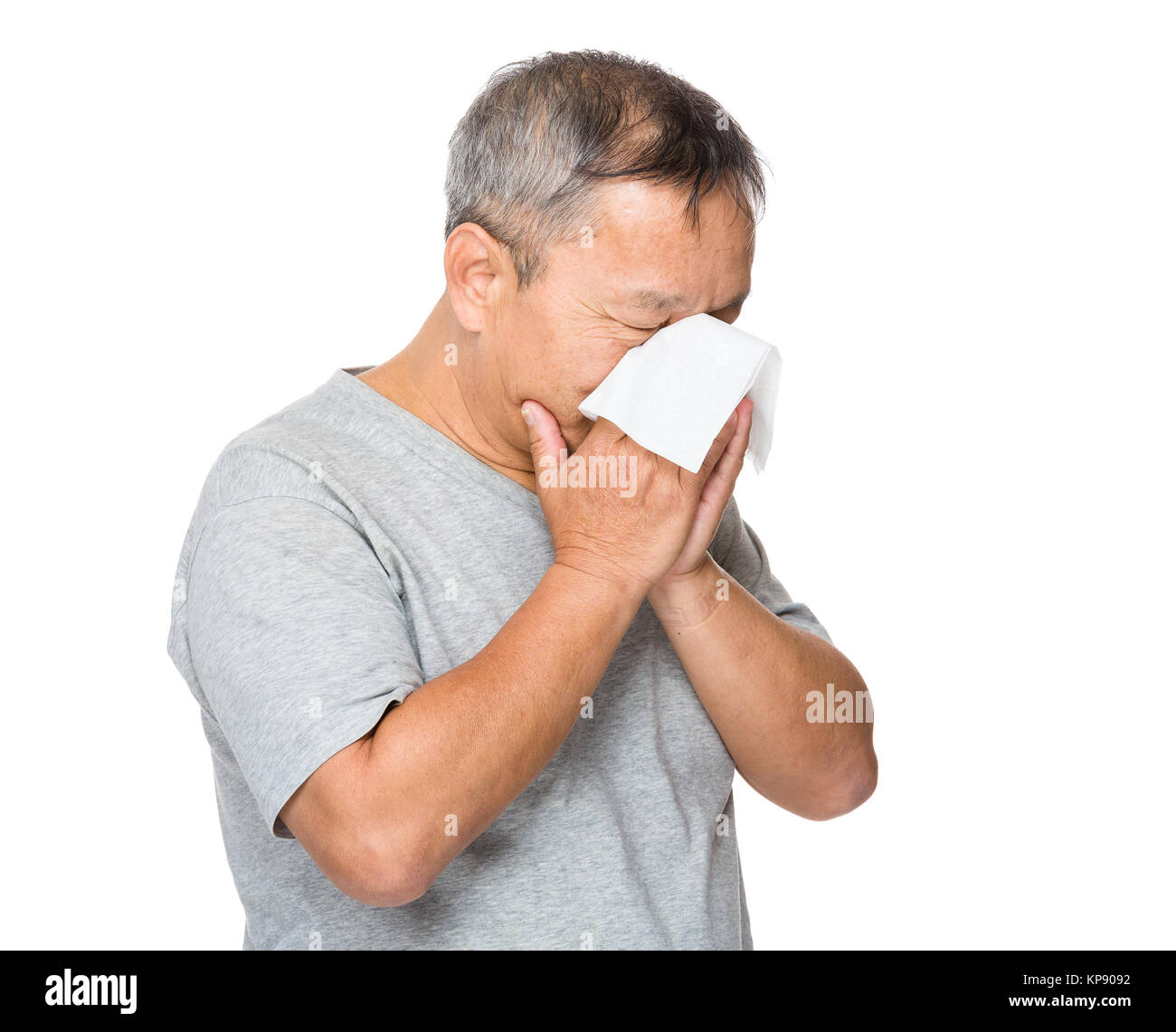 Old man feeling unwell Stock Photo - Alamy
