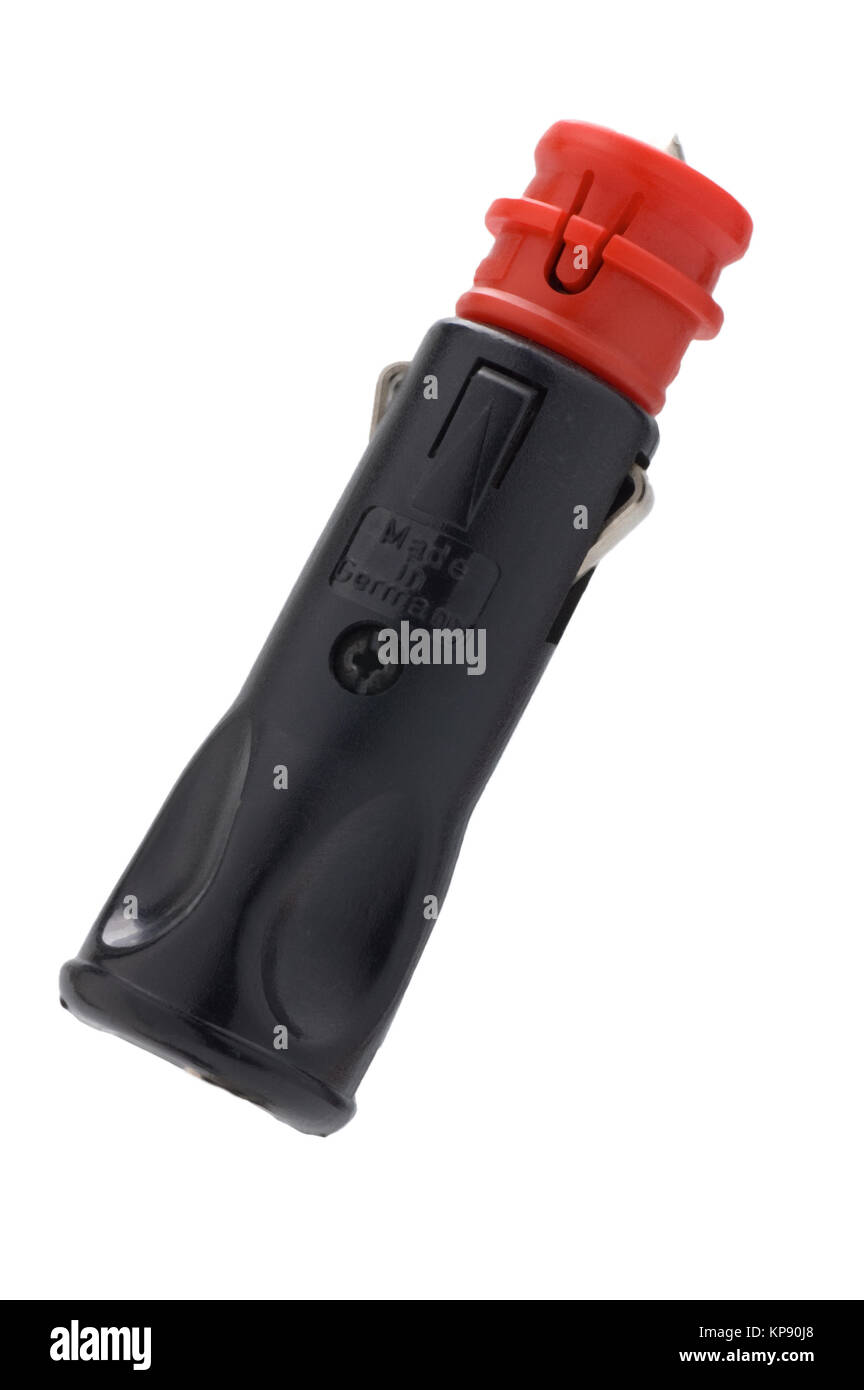 Car 12 V DC plug Stock Photo - Alamy