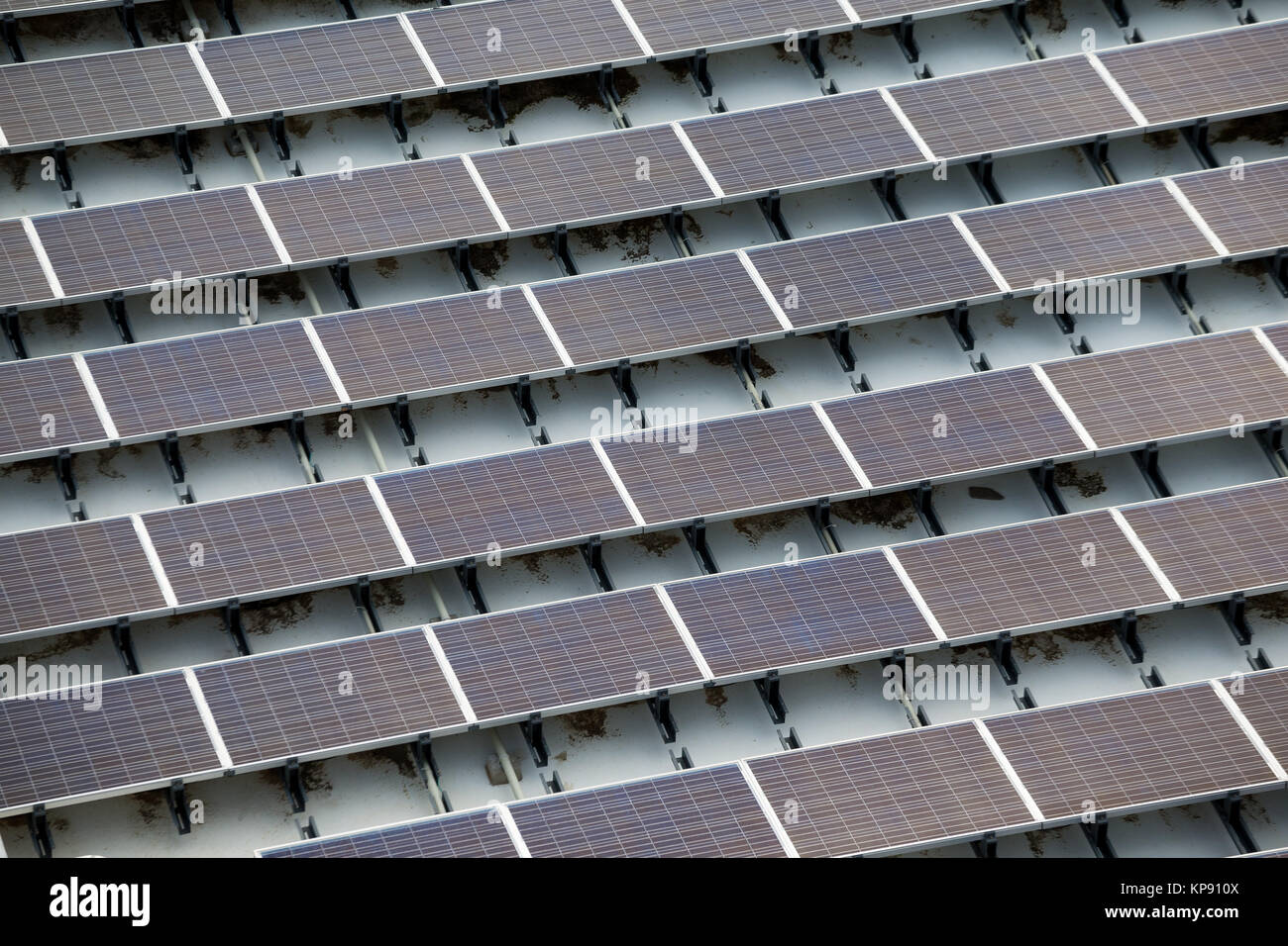 Solar panels plant Stock Photo - Alamy