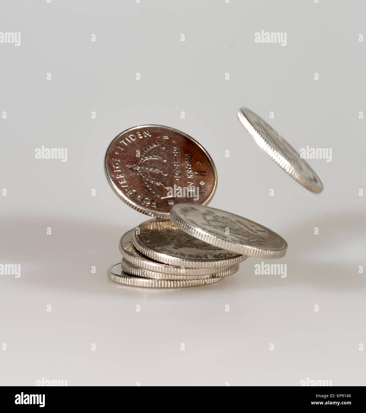 Swedish One Krona Coins Stock Photo - Alamy