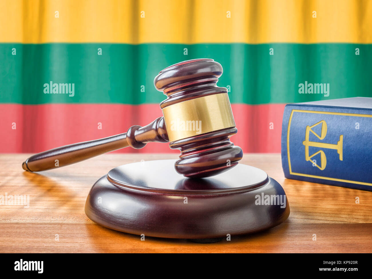 gavel and law book - lithuania Stock Photo - Alamy