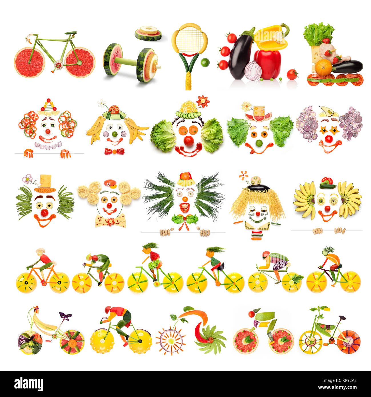 Fresh fruits set menu Cut Out Stock Images & Pictures - Alamy