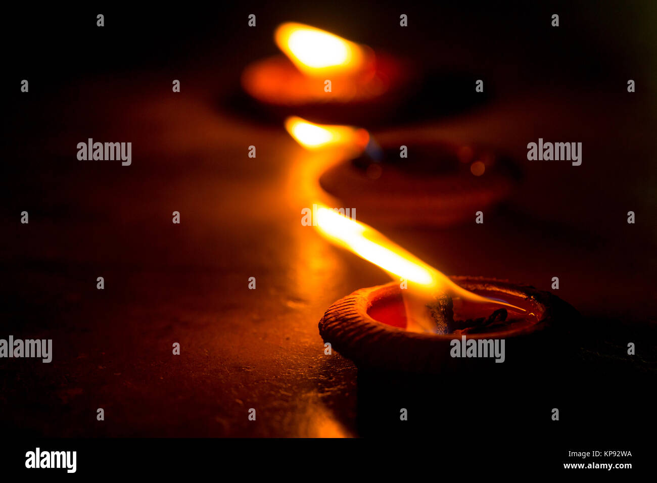 Fire lantern candlelight burn dim light in dark night Stock Photo - Alamy