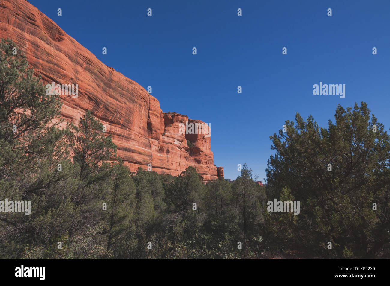 Red Rock Cliff Landscape Stock Photo - Alamy