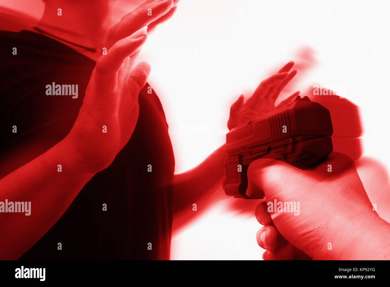 man surrender with rob gun criminal background Stock Photo - Alamy