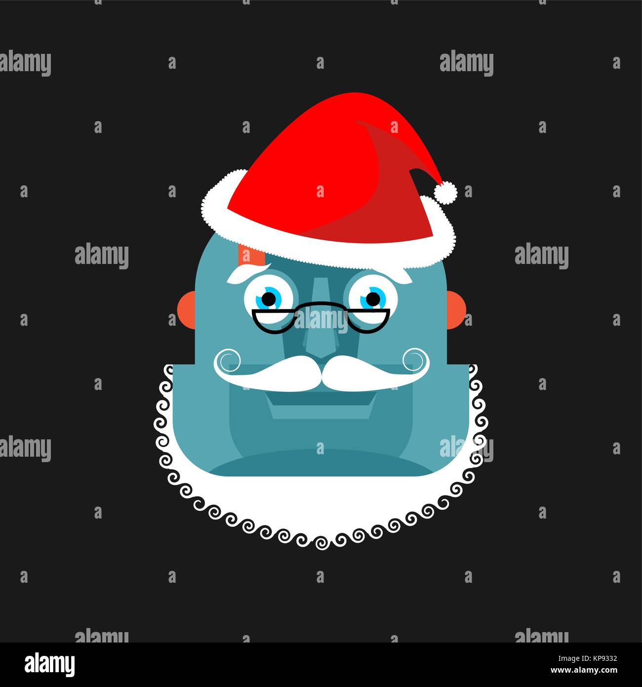 Robot Santa Claus. Mechanical cyborg grandfather for christmas. Robotic ...