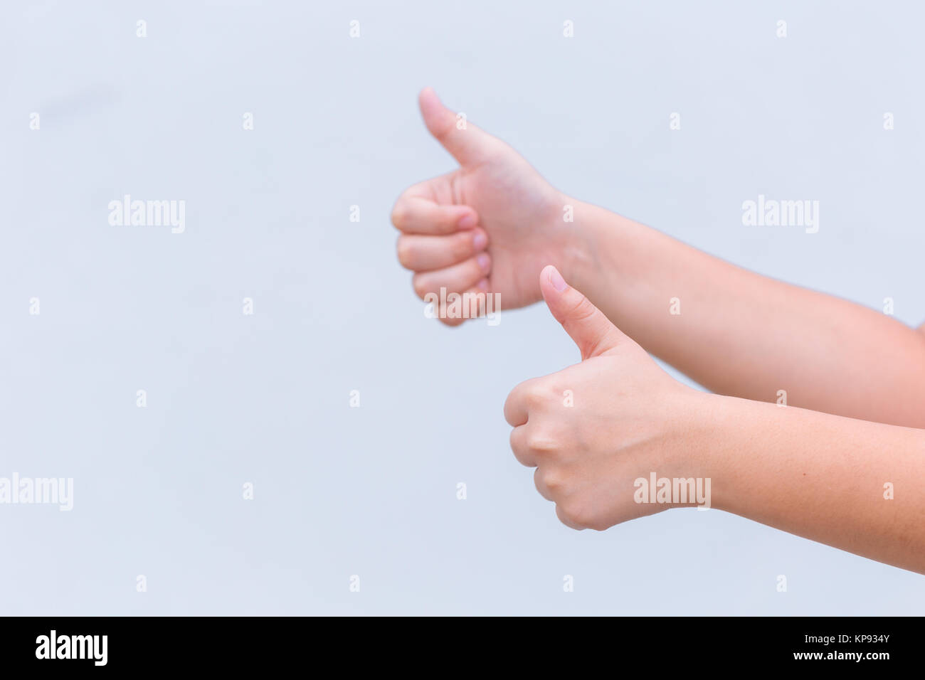 double like hand with two thumb up for very good concept Stock Photo ...
