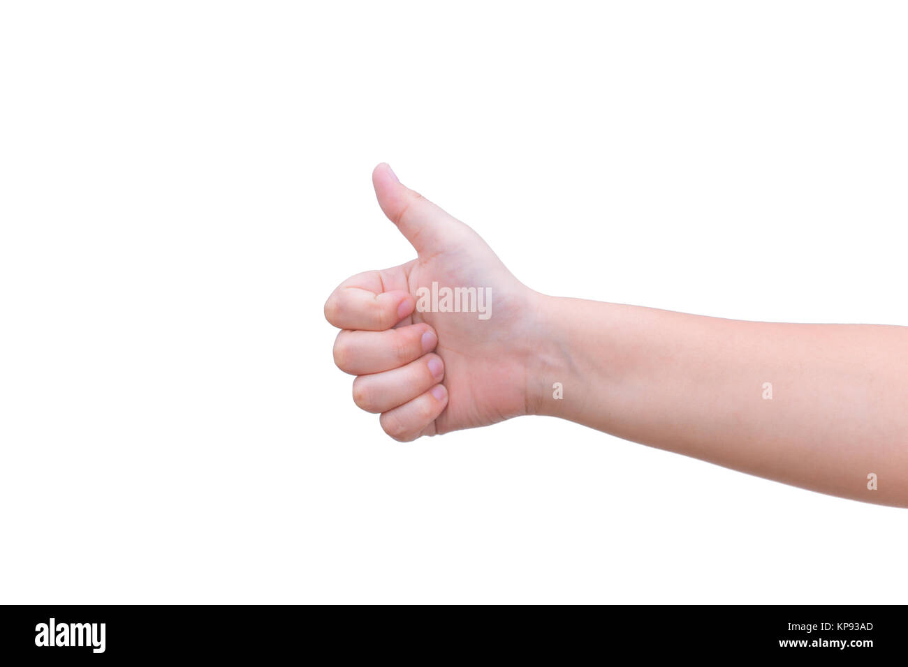 thumb up hand good like posture isolated on white Stock Photo - Alamy