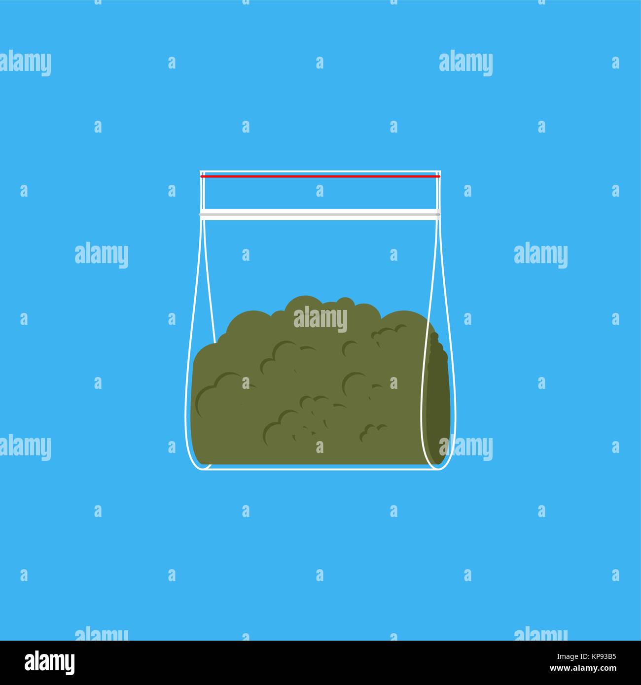 Plastic bag of marijuana Stock Vector Images - Alamy