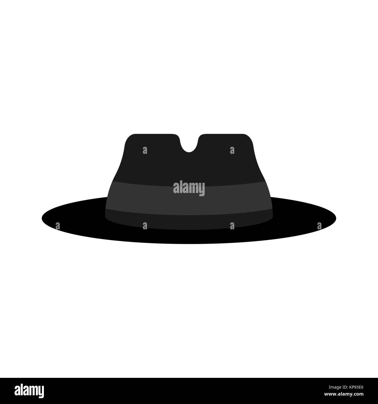 Fedora hat isolated. Detective hat. Cap spy. Vector illustration Stock ...
