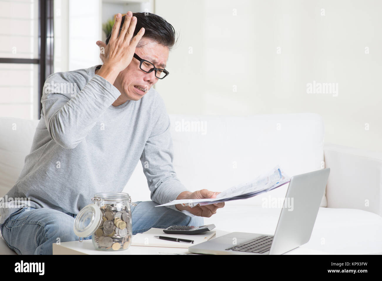 Having a hard time paying bills Stock Photo - Alamy