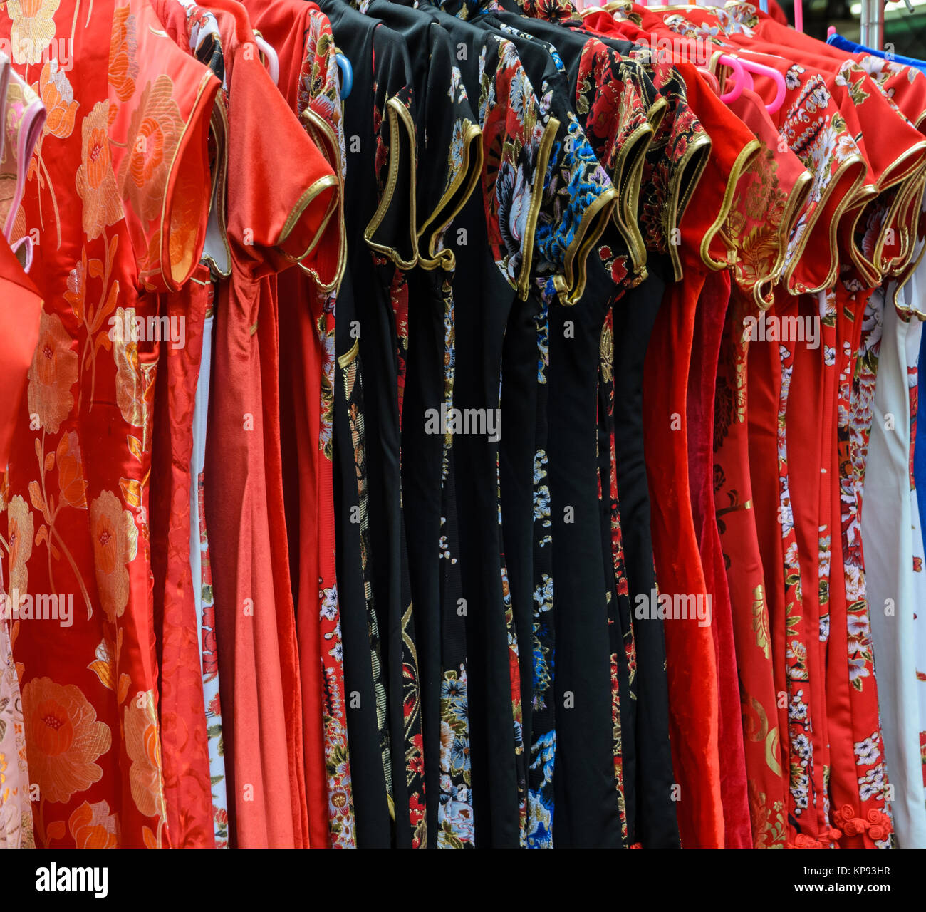 Traditional Chinese clothing in a shop Stock Photo - Alamy