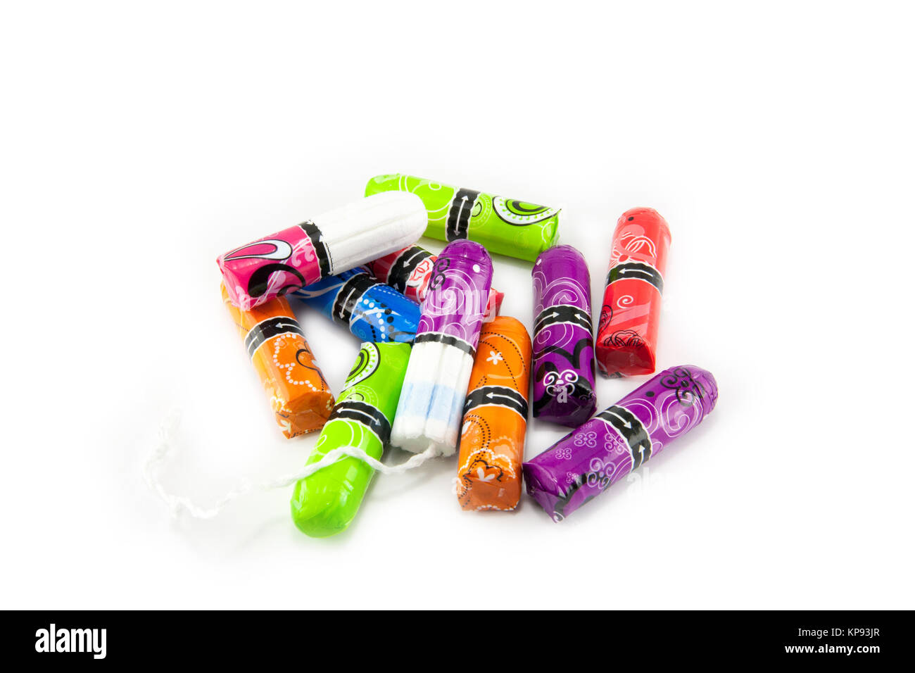 Woman hygiene protection, close-up. cotton tampons Stock Photo - Alamy