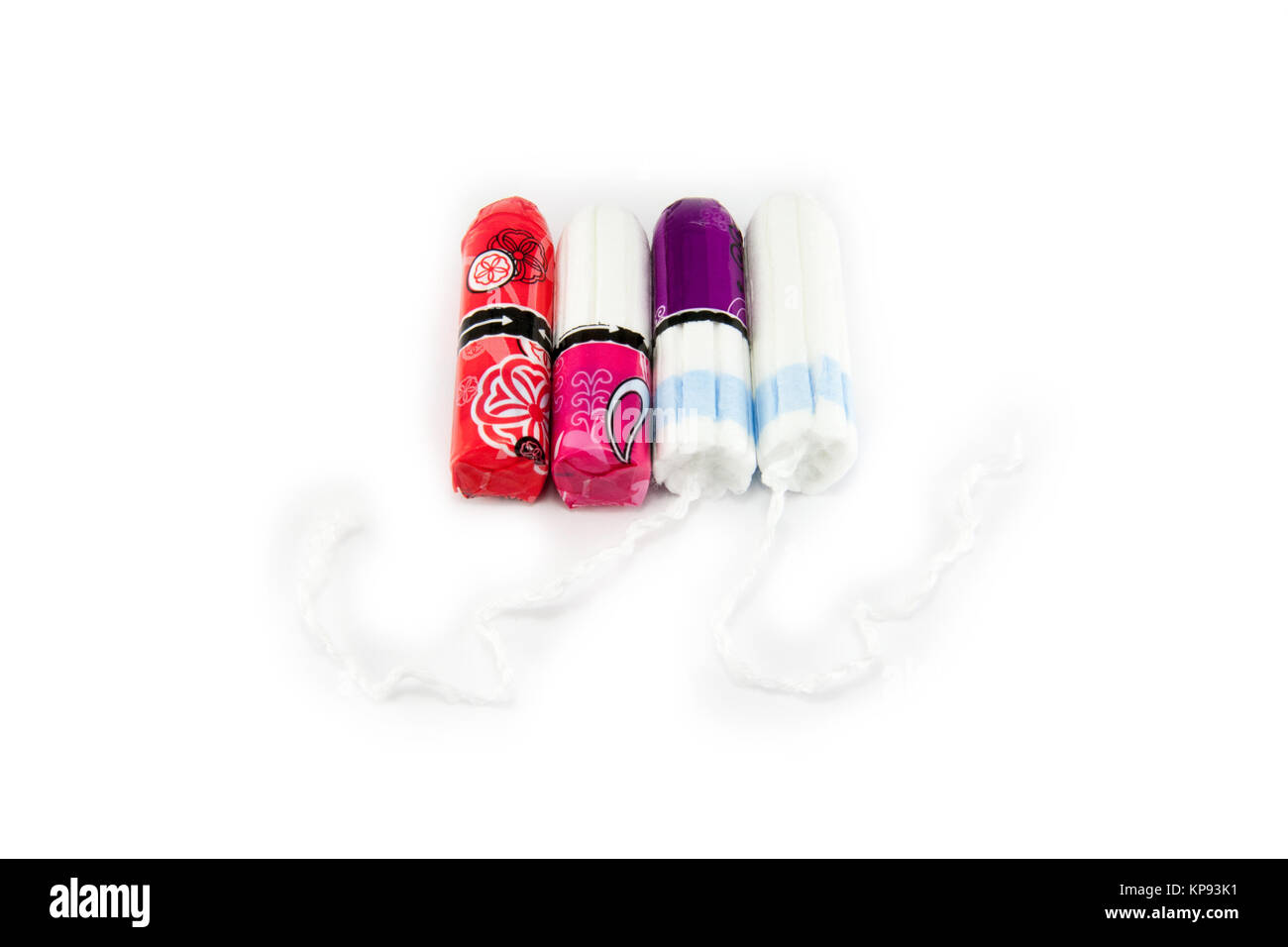 Woman hygiene protection, close-up. cotton tampons Stock Photo - Alamy