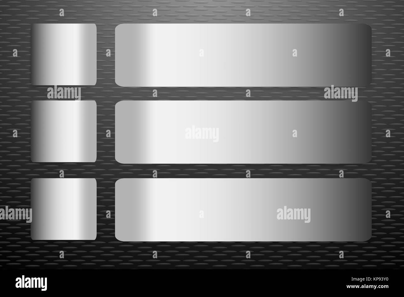 Steel labels vector on the black embossed sheet background Stock Photo ...