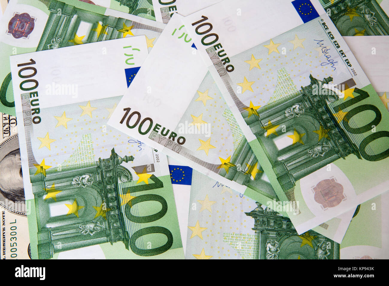 hundred thousand euros in a female hand Stock Photo - Alamy