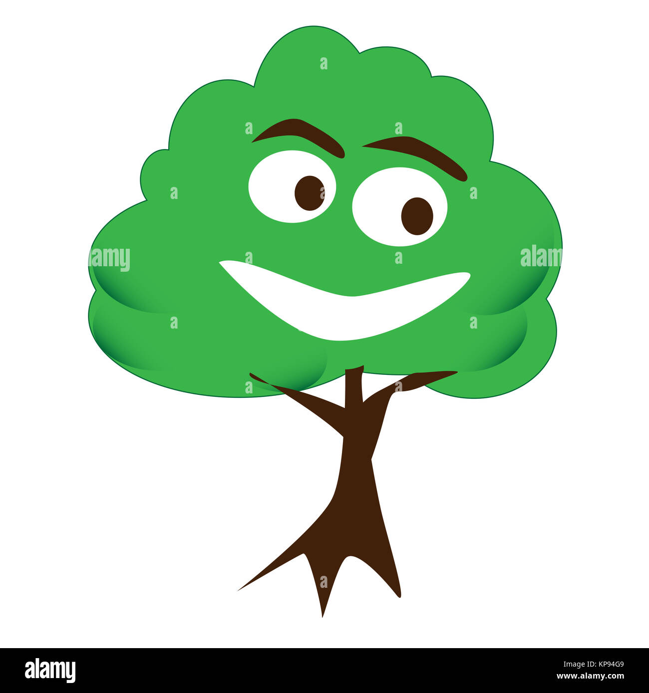 Tree with face illustration Cut Out Stock Images & Pictures - Alamy
