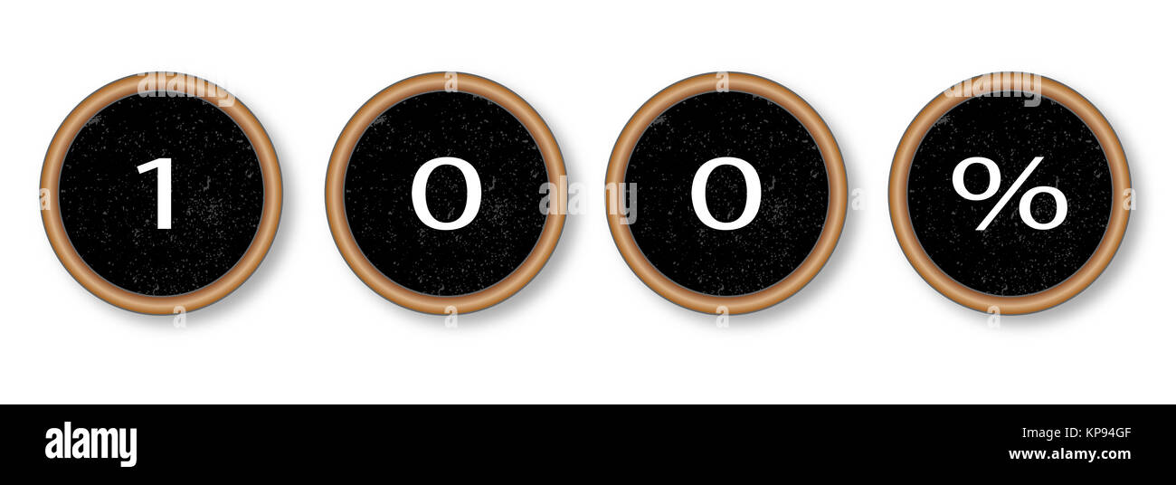 100 Percent Typewriter Keys Stock Photo - Alamy