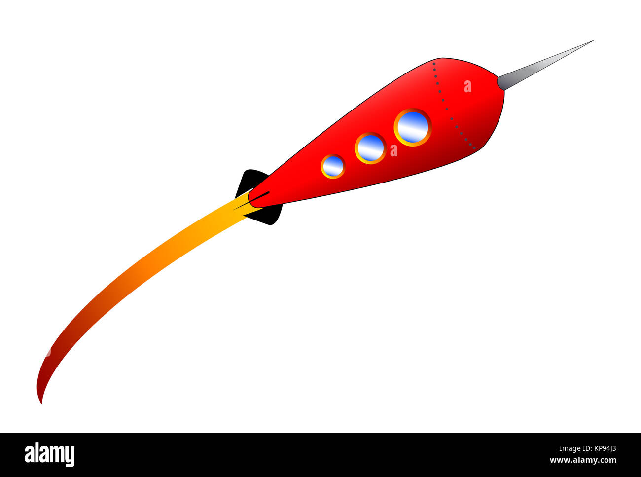 Red Cartoon Rocket Stock Photo - Alamy