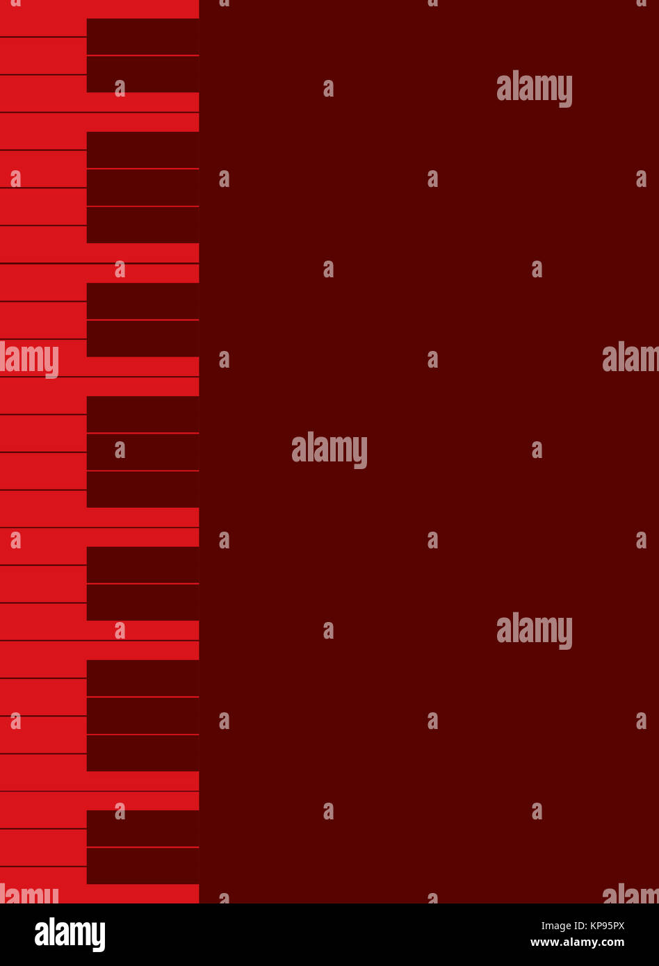 Red Piano Keys Stock Photo - Alamy