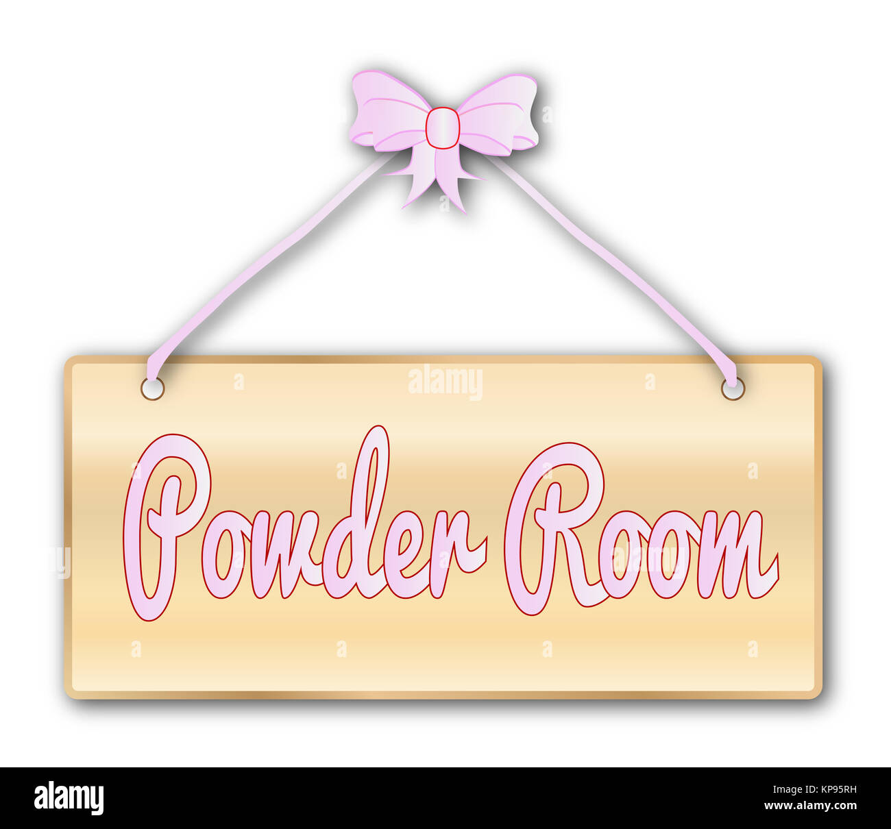 Powder Room Sign Stock Photo - Alamy