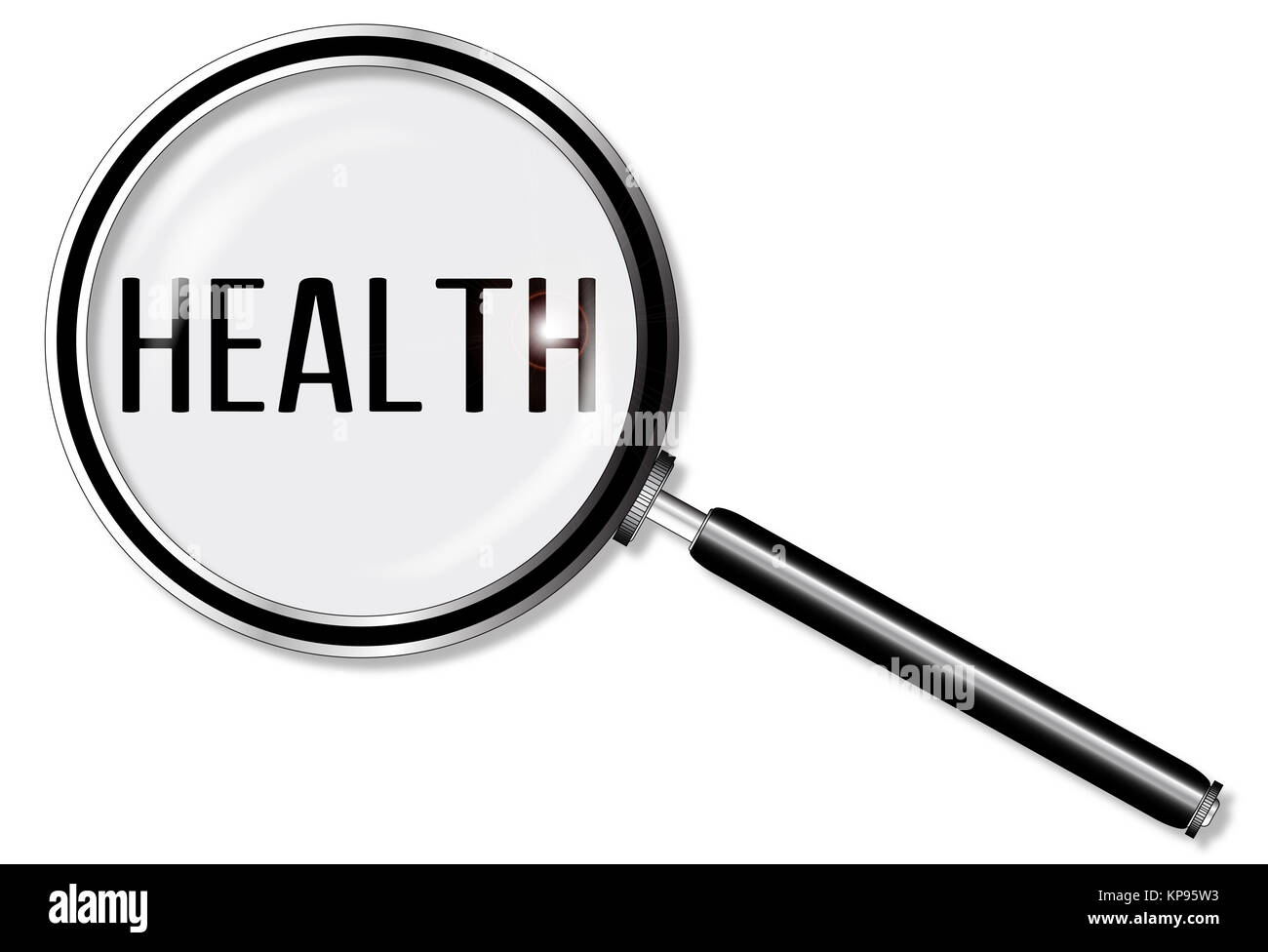 Health Magnifying Glass Stock Photo - Alamy