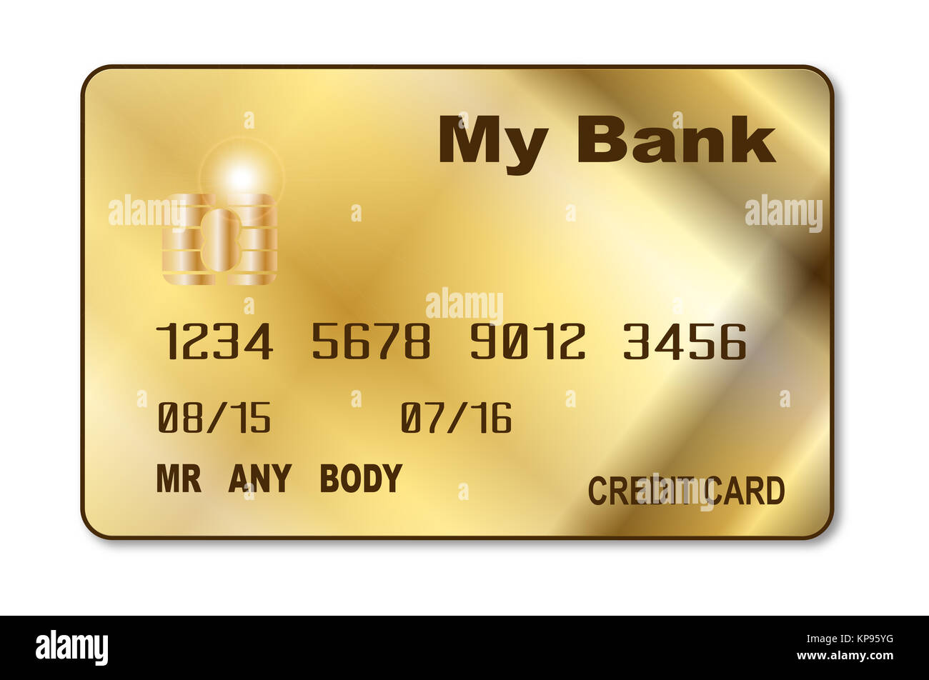 Golden Credit Card Stock Photo - Alamy