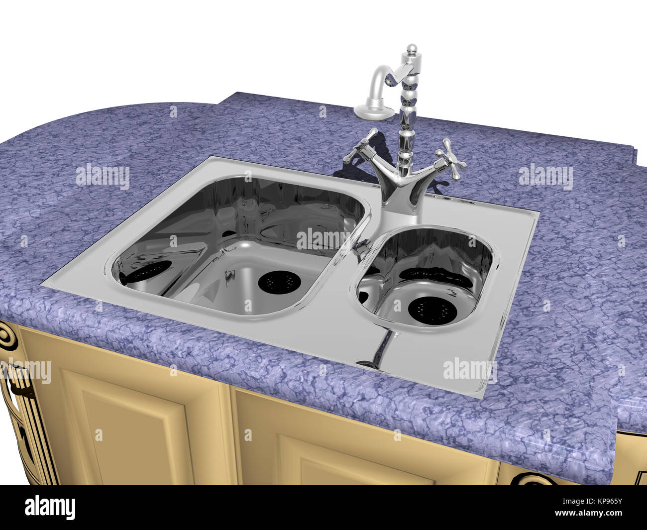 Flushing basin with cabinet exposed Stock Photo - Alamy