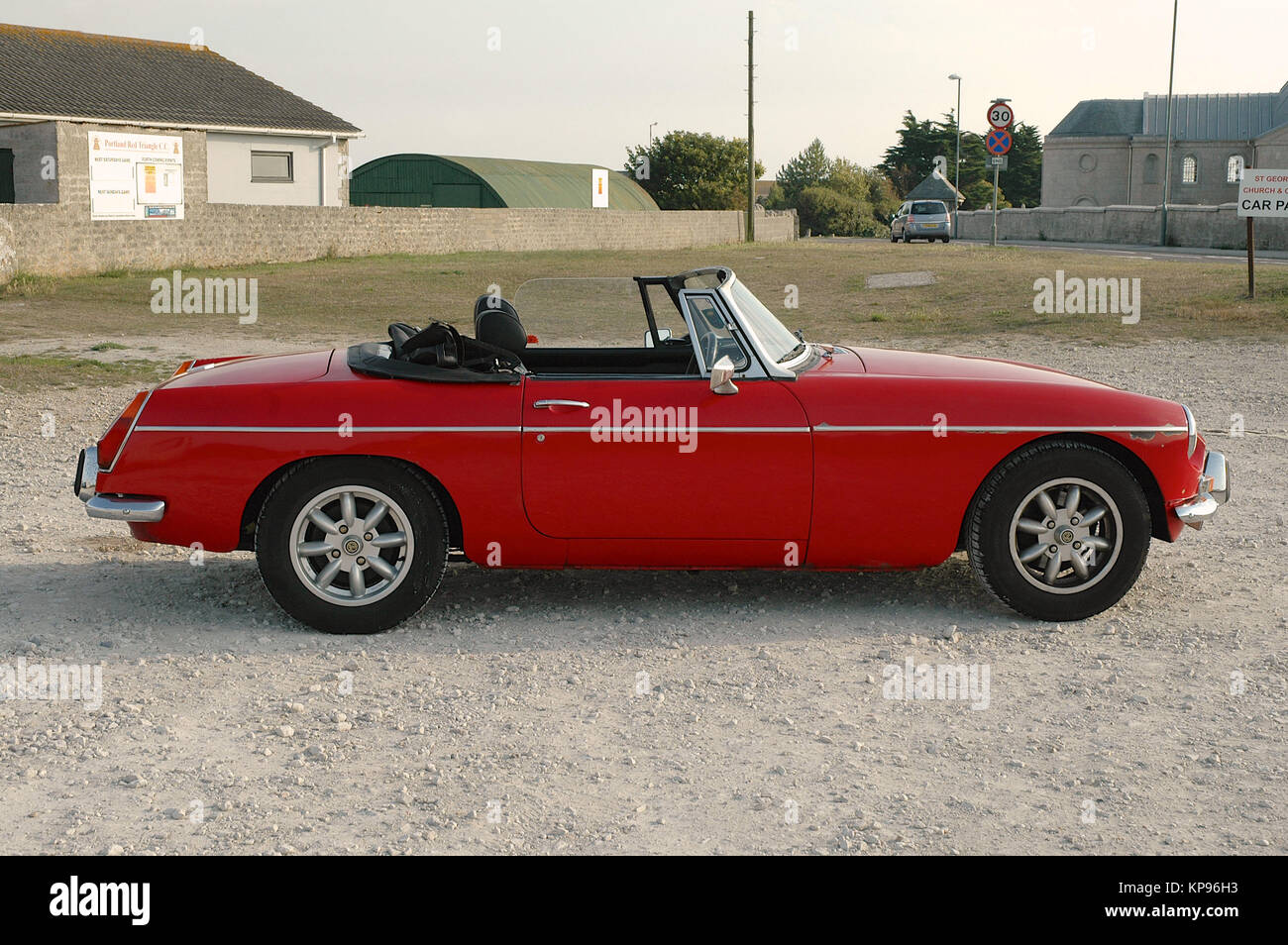 Red MG convertible car Stock Photo - Alamy