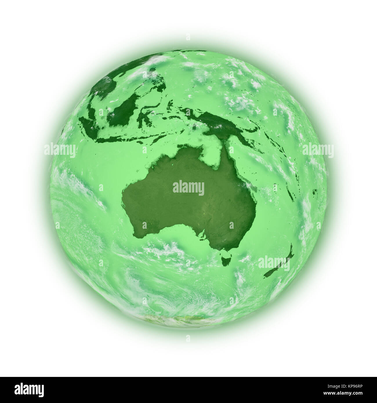 Australia on green planet Earth Stock Photo - Alamy