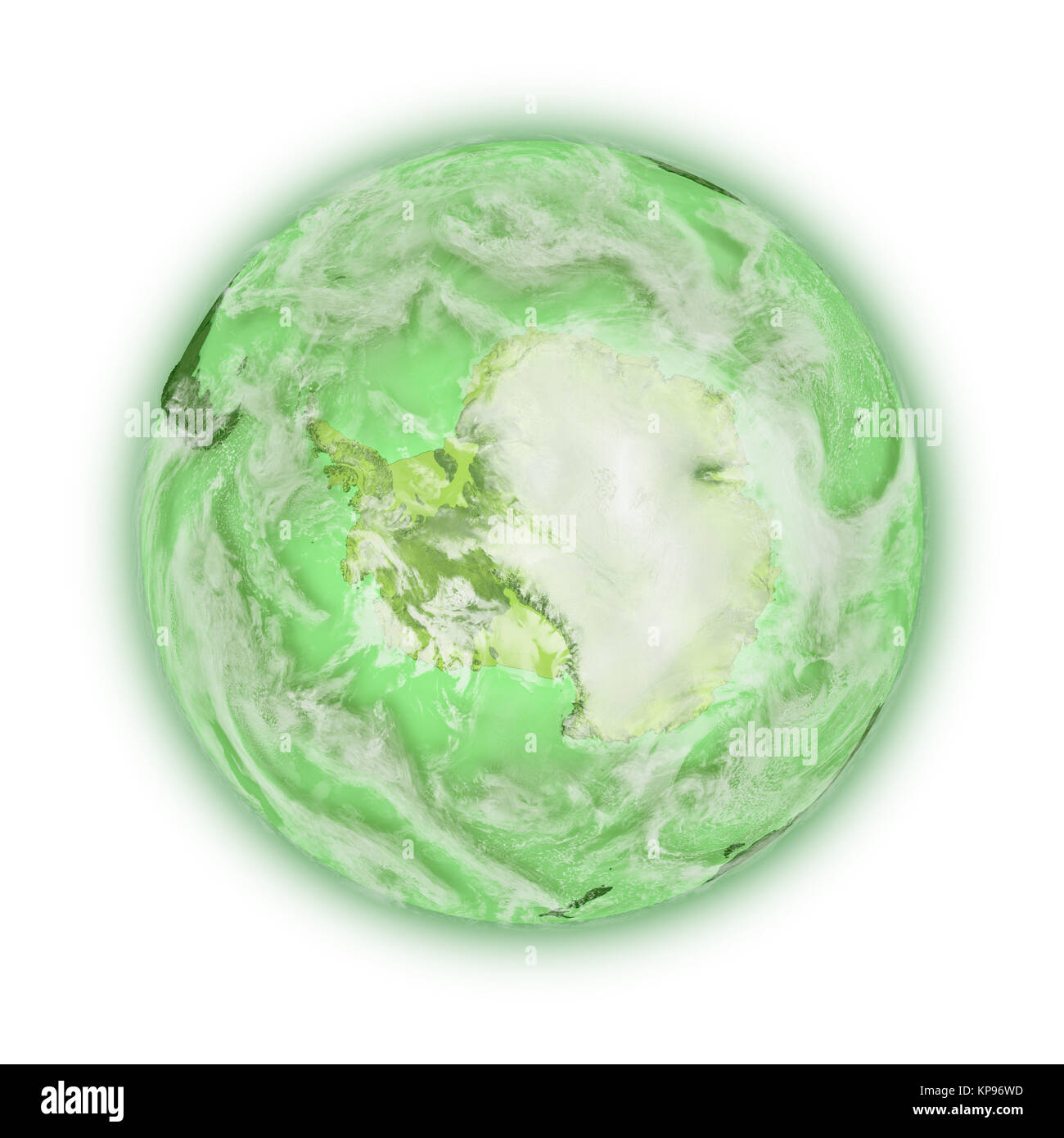 Antarctica map on planet Cut Out Stock Images & Pictures - Alamy
