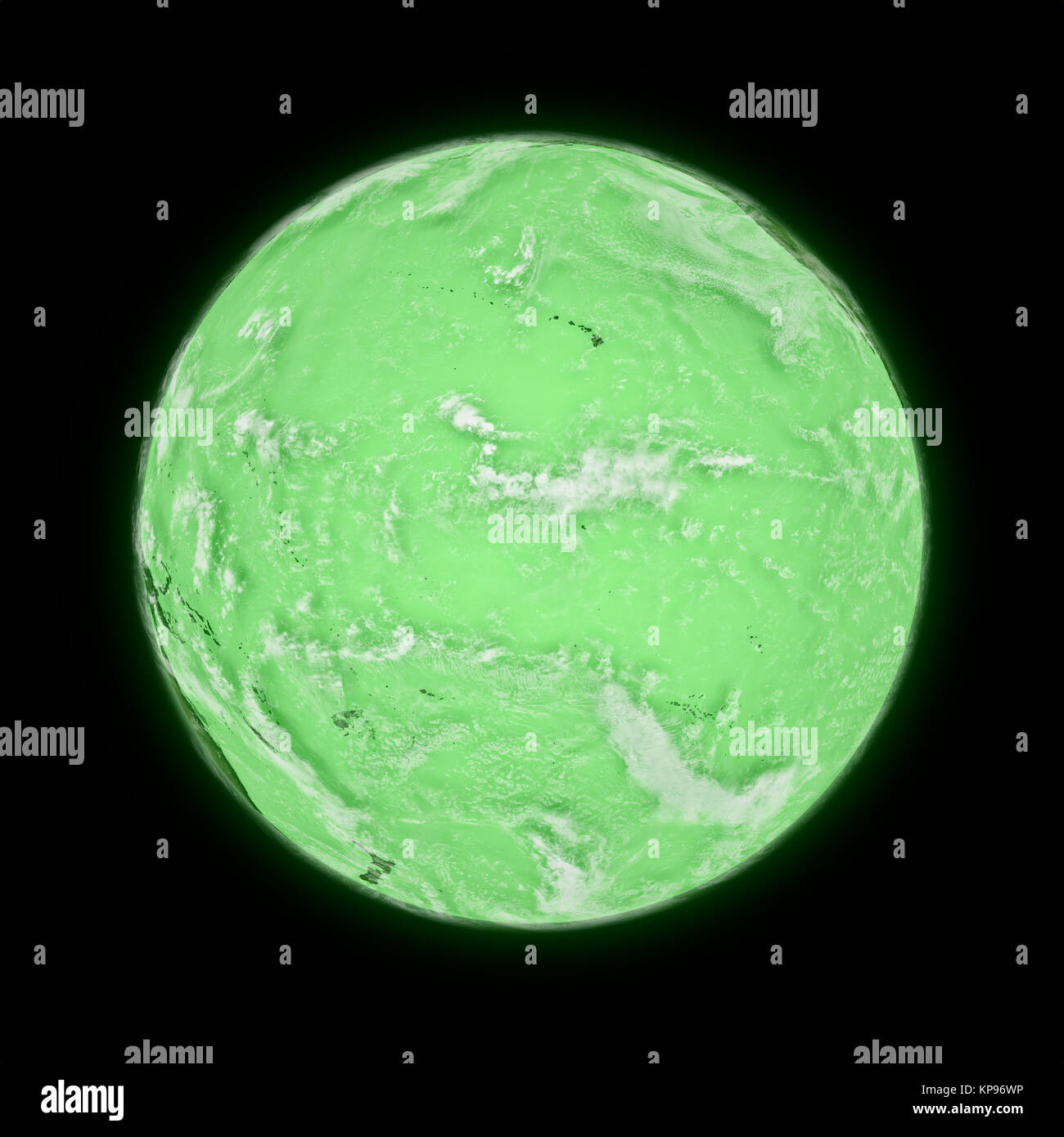 Pacific Ocean on green planet Earth Stock Photo - Alamy