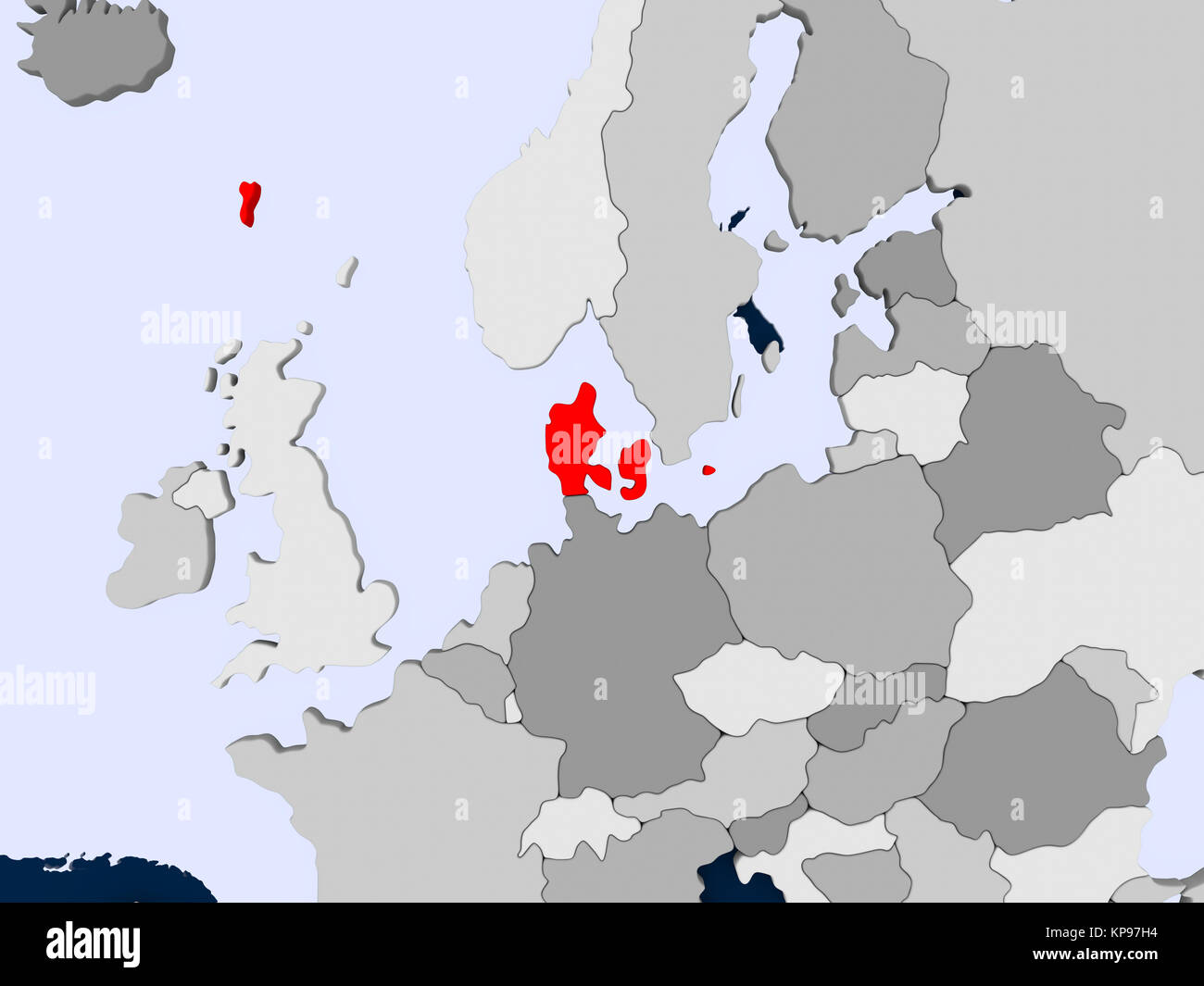 Denmark map transparent hi-res stock photography and images - Alamy