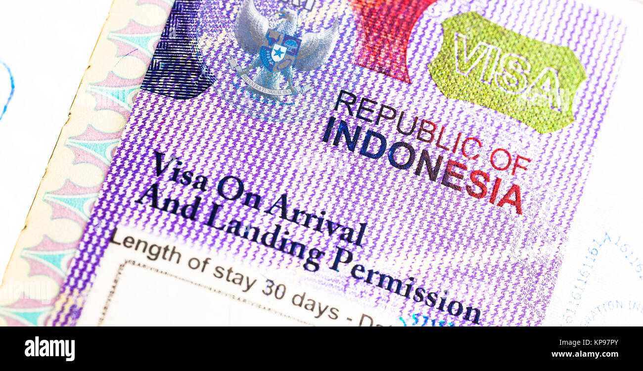 Visa indonesia hi-res stock photography and images - Alamy