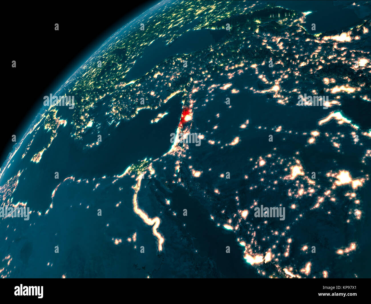 Lebanon 3d map hi-res stock photography and images - Alamy