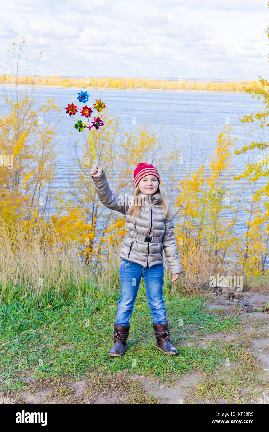 Cute girl in red hat Stock Photo - Alamy
