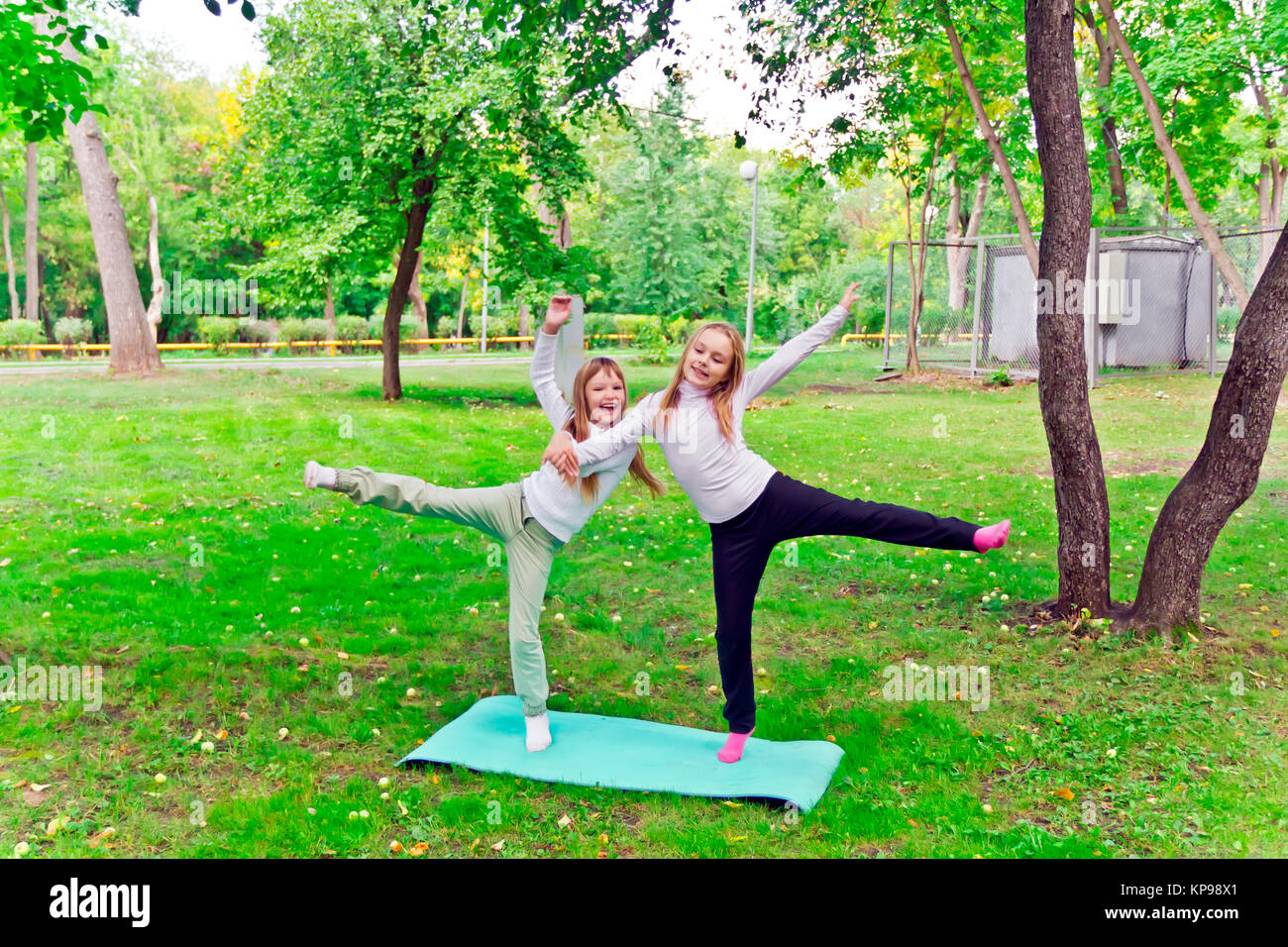 Cute two playing girls Stock Photo - Alamy