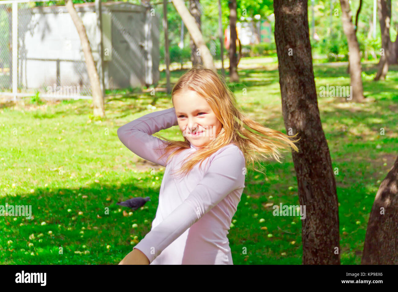 Cute playing girl Stock Photo - Alamy