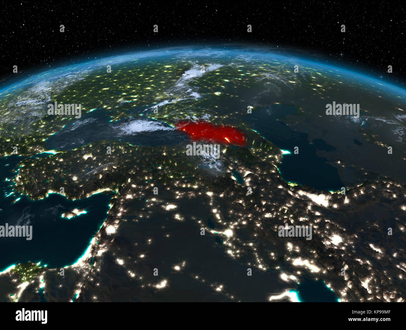 Georgia satellite image hi-res stock photography and images - Alamy