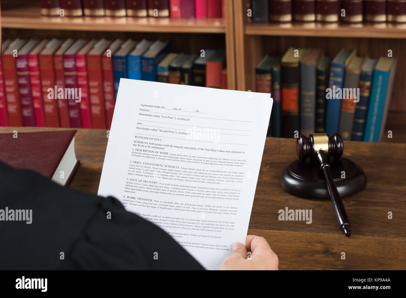 Male judge gavel documents hi-res stock photography and images - Alamy