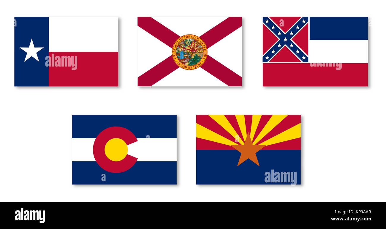 United States State Flag Collection Stock Photo - Alamy